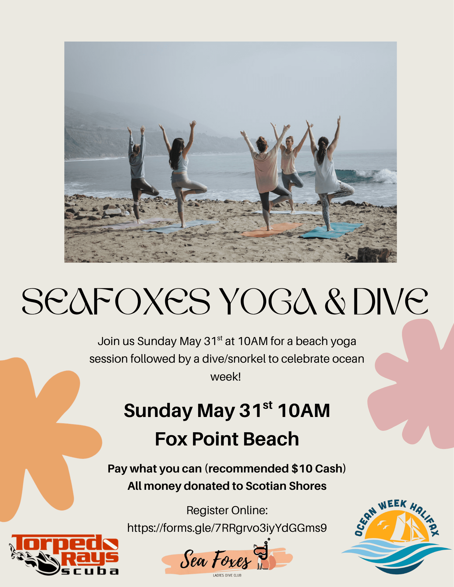 SeaFoxes Beach Yoga & Dive with Torpedo Rays Scuba